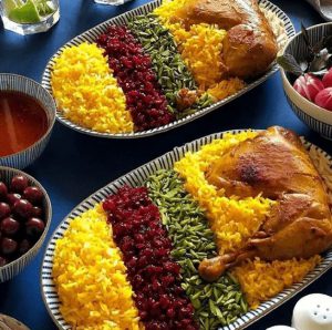 Zereshk Polo ba Morgh | Persian Barberry Rice with Chicken recipe ...