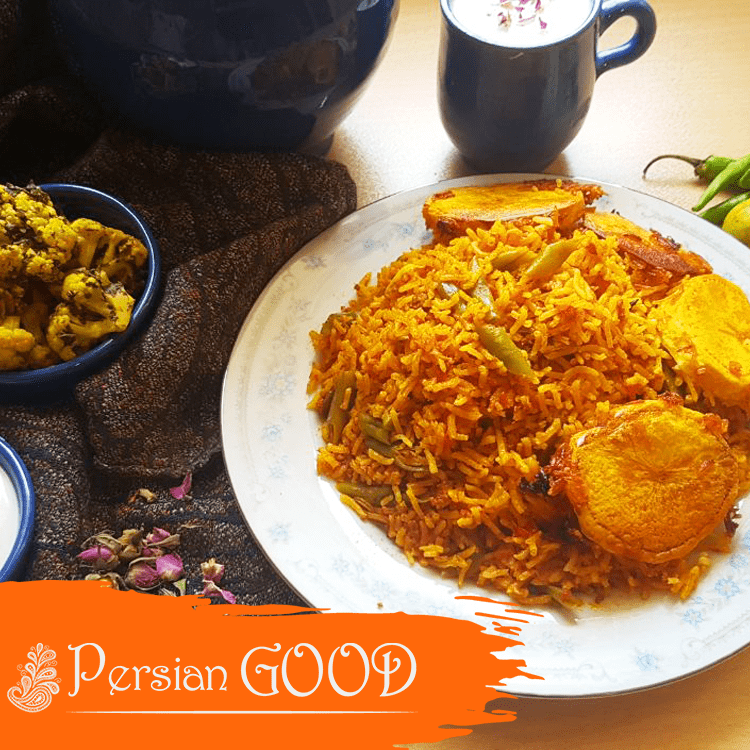 Persian Green Bean Rice | Loobia Polo recipe - PersianGood