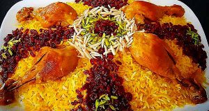 Zereshk Polo ba Morgh | Persian Barberry Rice with Chicken recipe ...